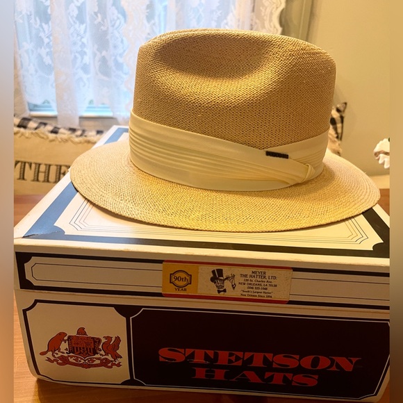 Stetson | Accessories | Stetson Vintage Short Brim Natural Straw Hat ...